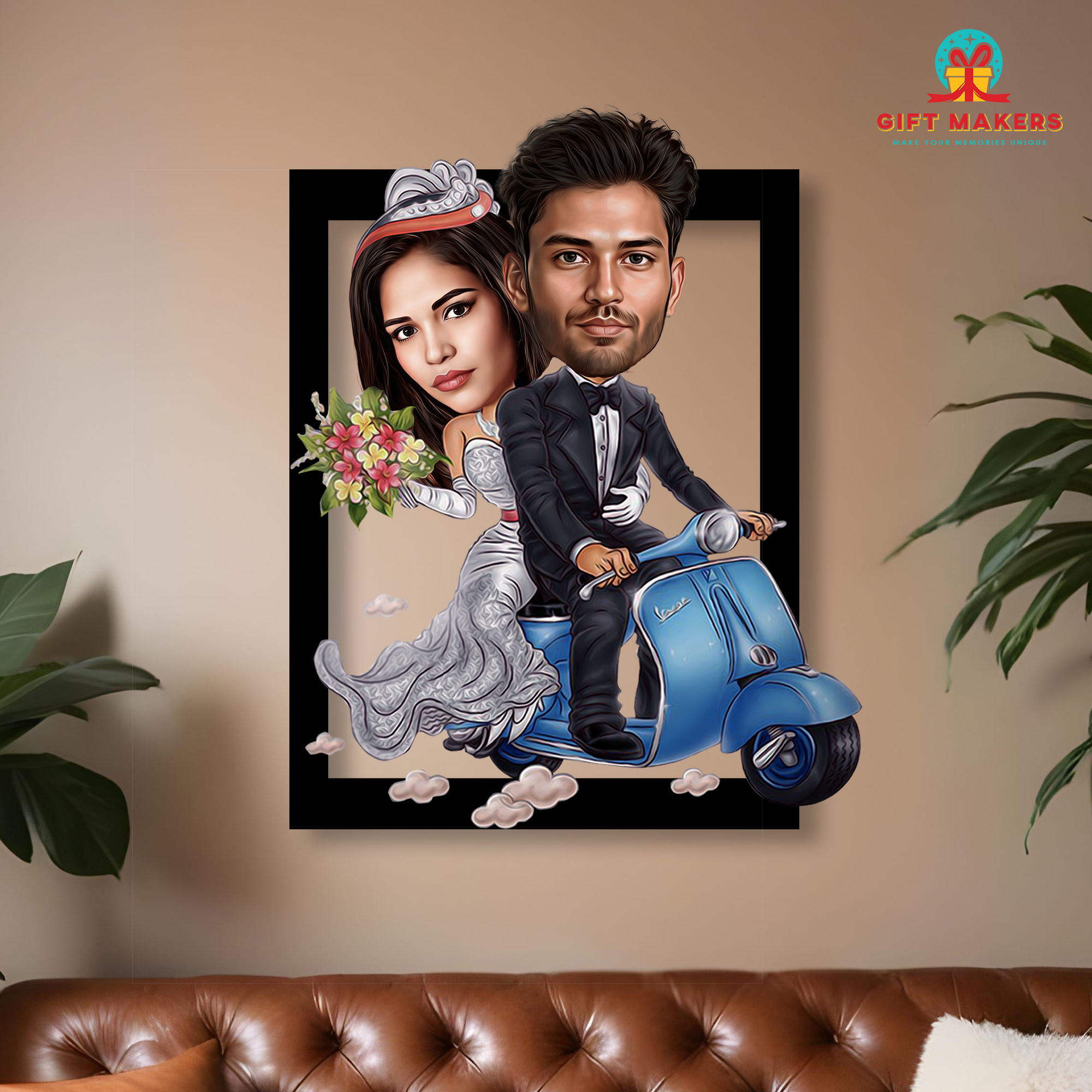 Caricature Wall Decor – Gift Makers Make yours memories unique